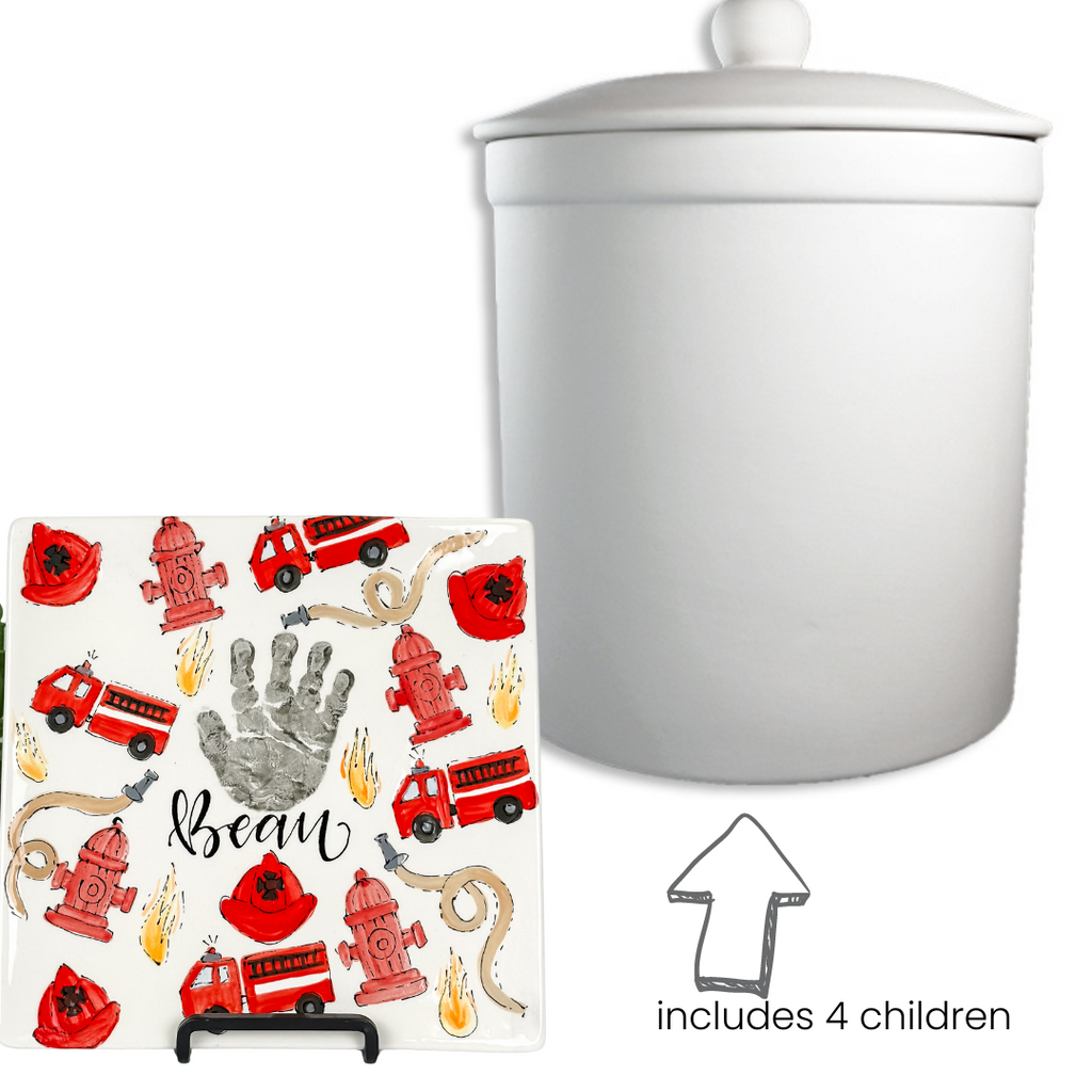 Firefighter Chic Canister – Prints & Clay