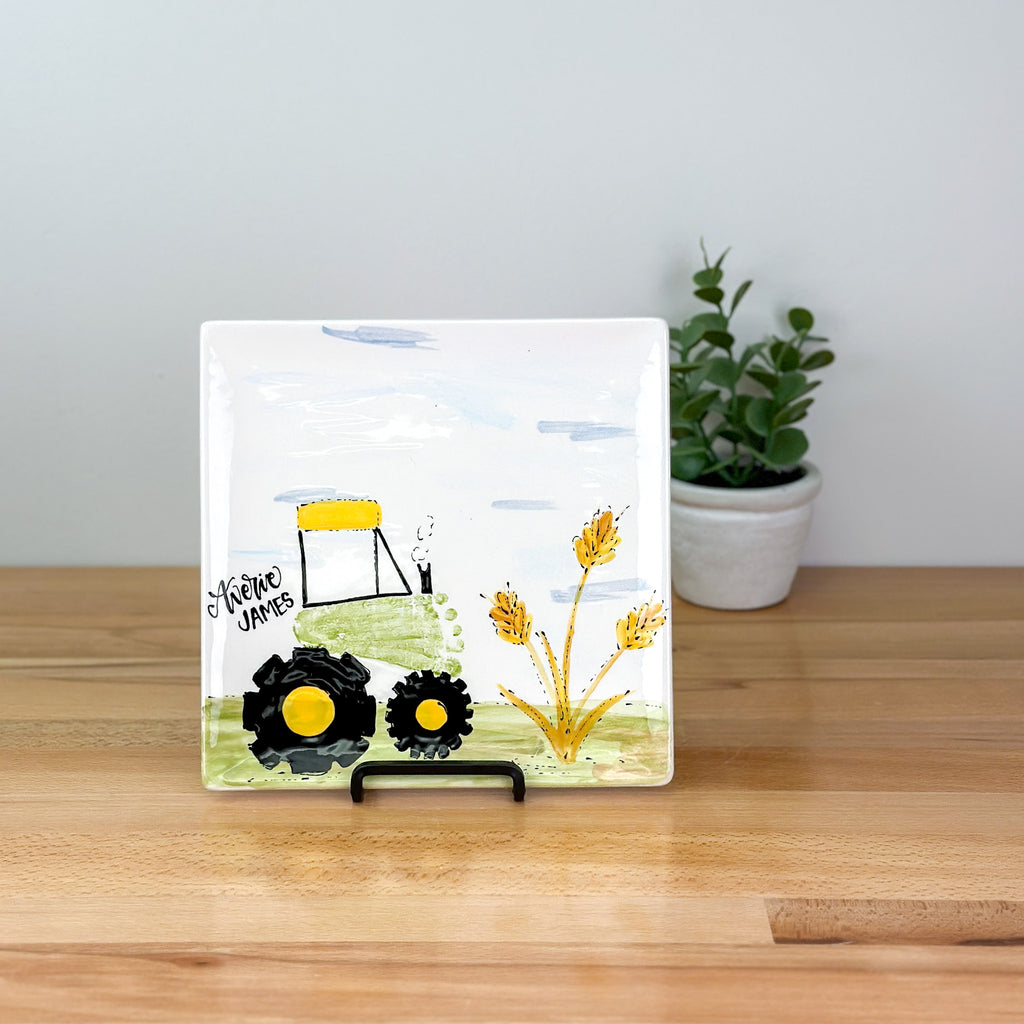 Tractor Plate – Prints & Clay
