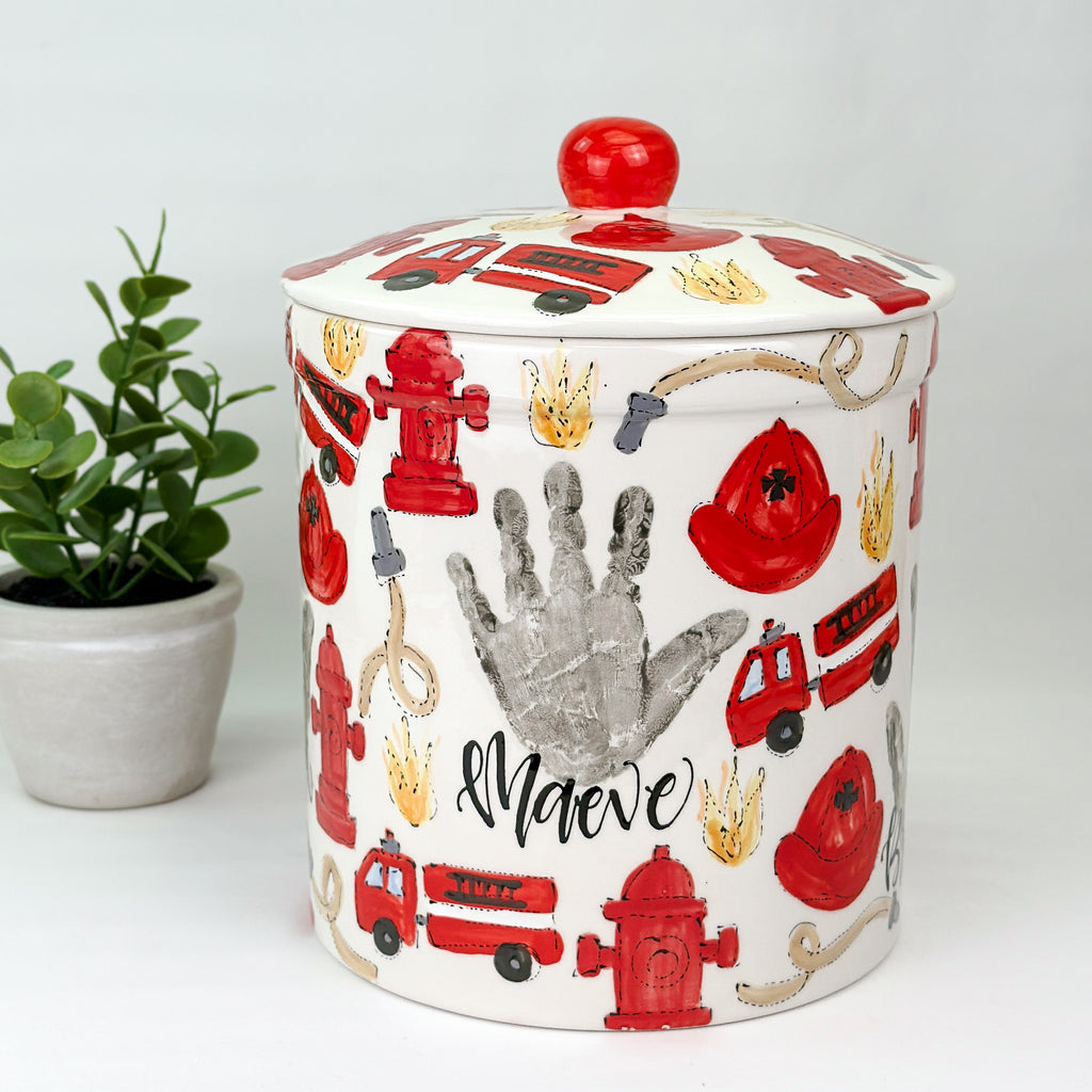 Firefighter Chic Canister – Prints & Clay