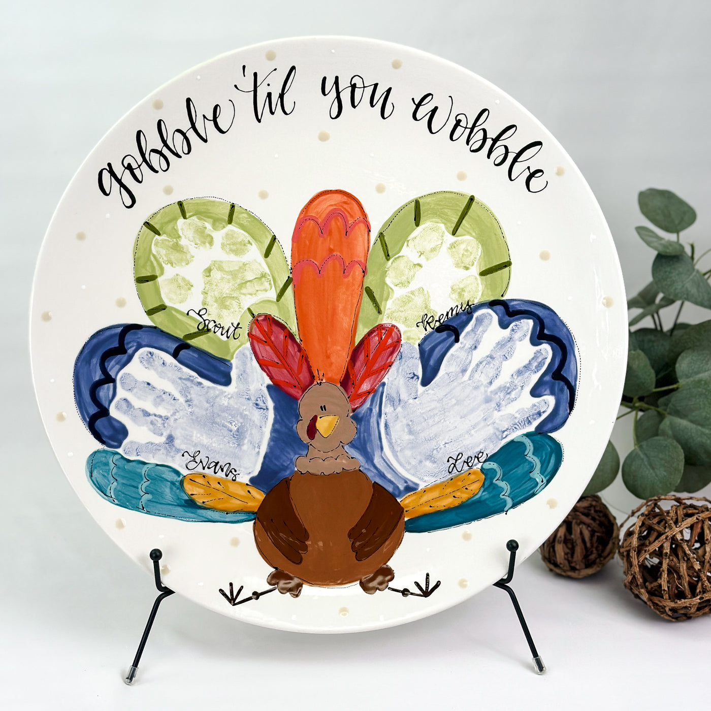 Thanksgiving Turkey XL Platter – Prints & Clay
