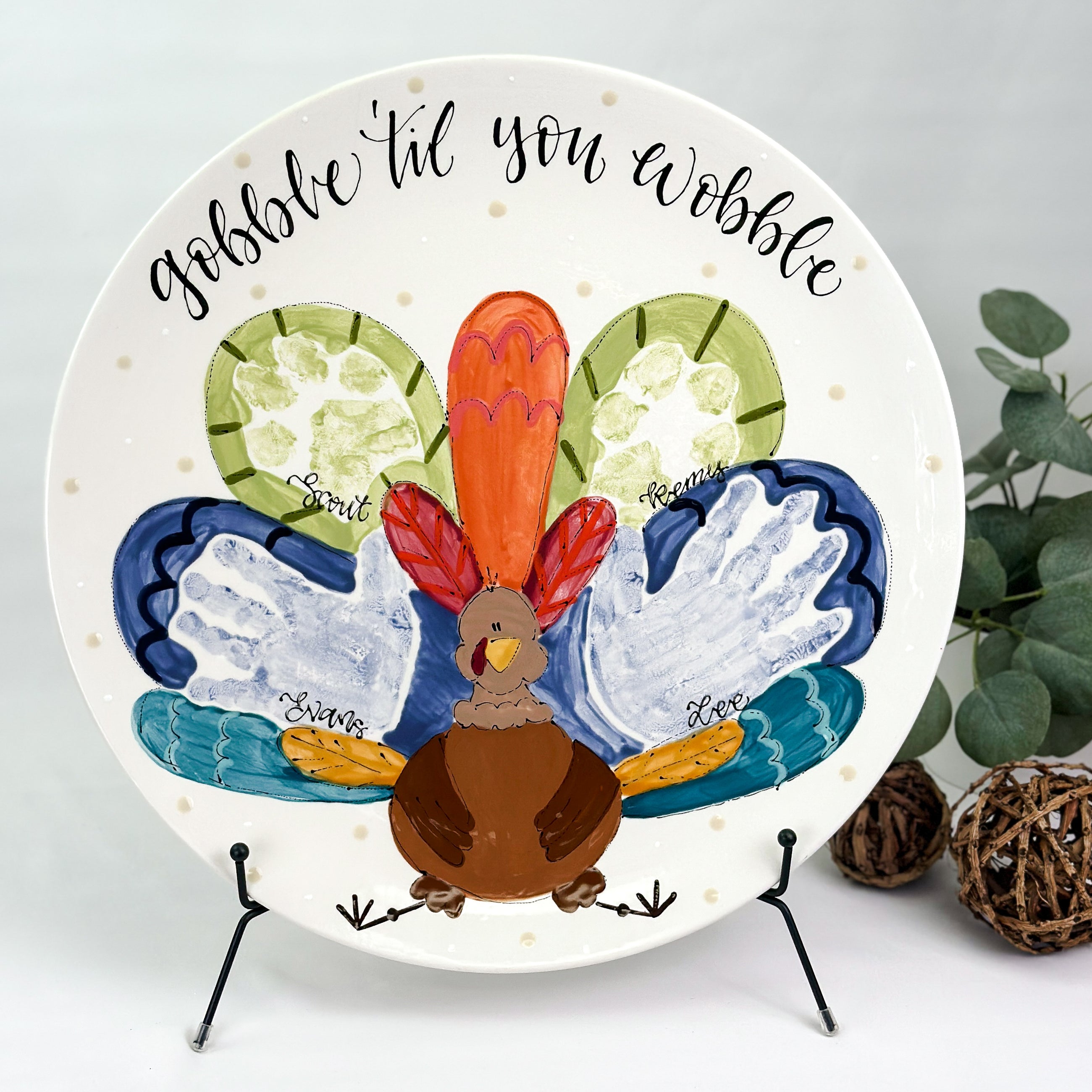 Thanksgiving Turkey XL Platter – Prints & Clay