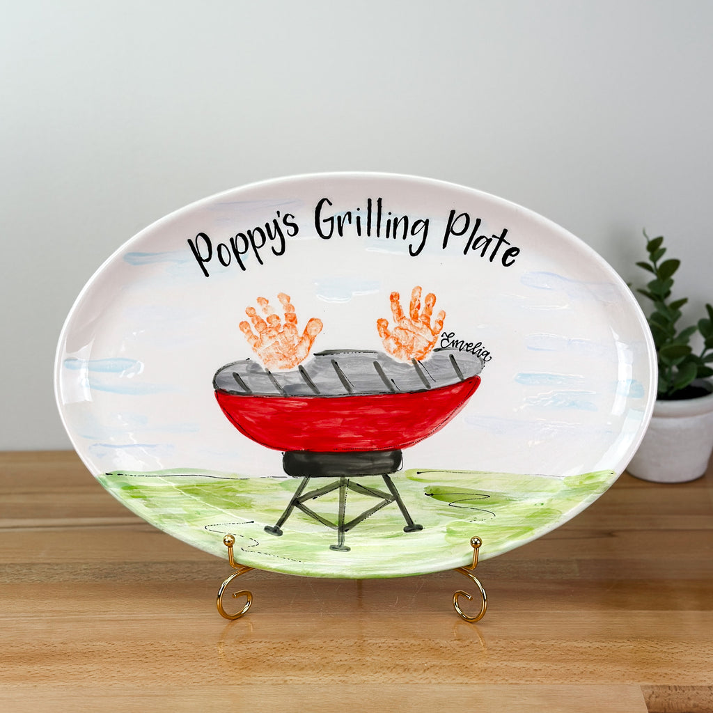 Grilling Wide Platter – Prints & Clay