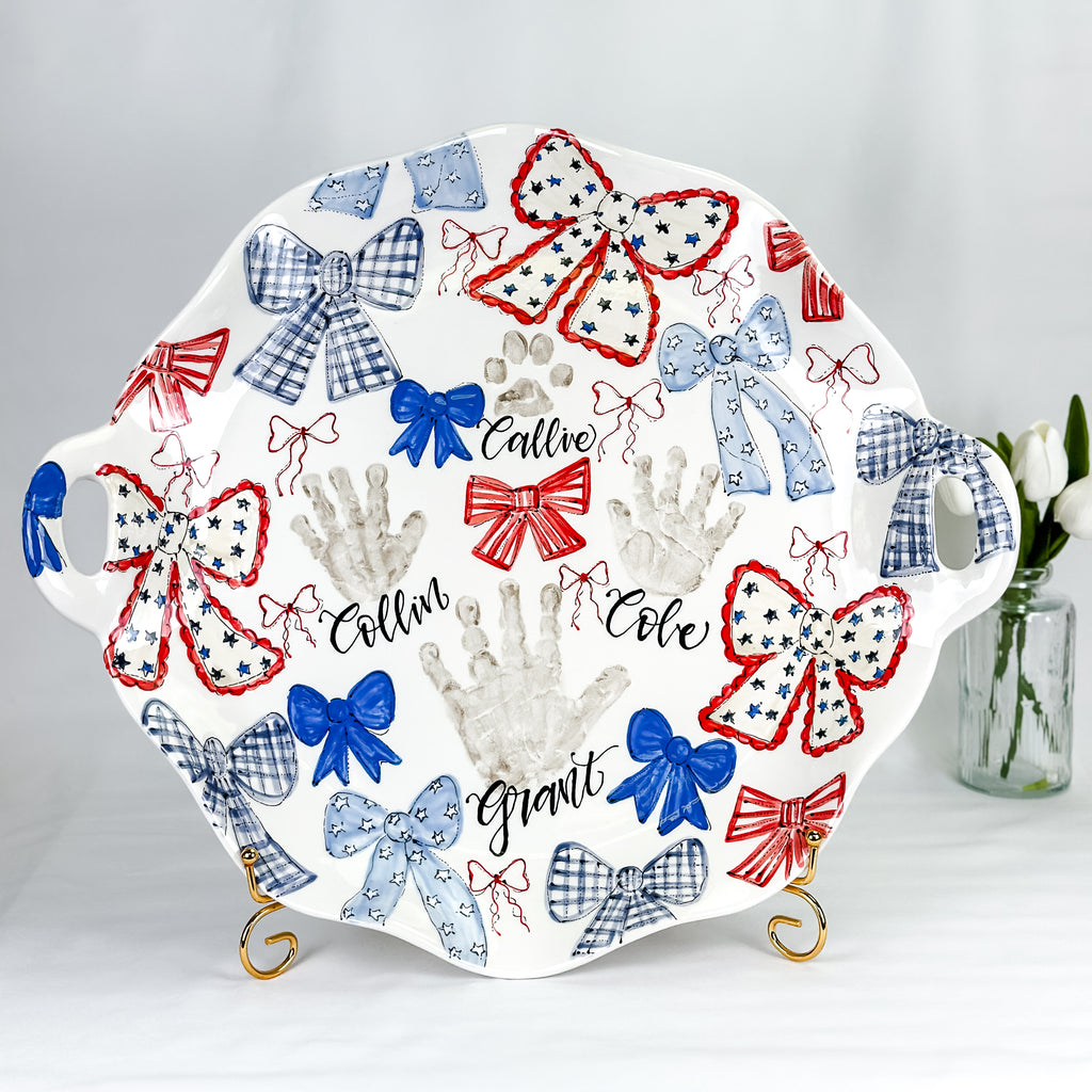 Elsie's Patriotic Bows XL Tray – Prints & Clay