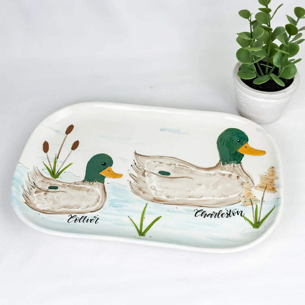 Duck Wide Platter – Prints & Clay