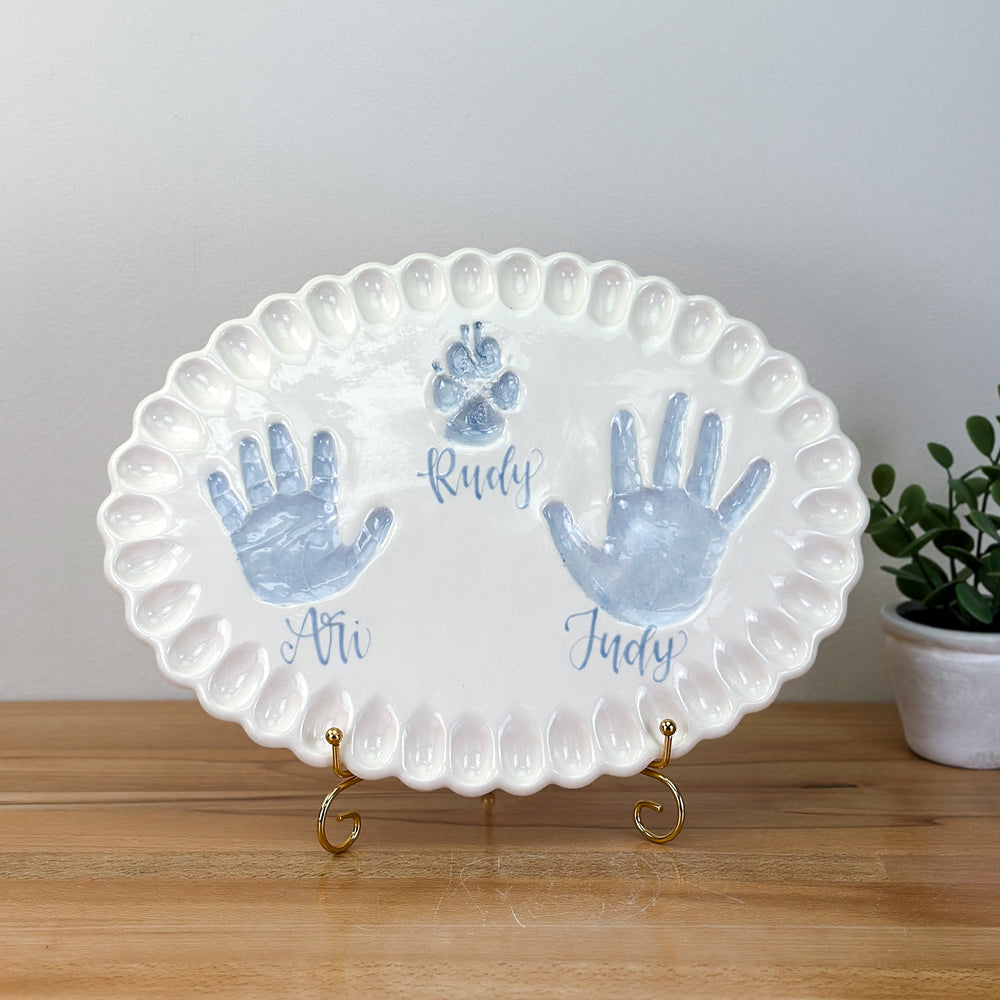 Classic Clay Bow Siblings Plaque – Prints & Clay