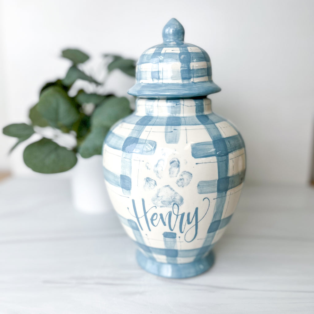 Gingham Tyler Ginger Jar – Prints & Clay
